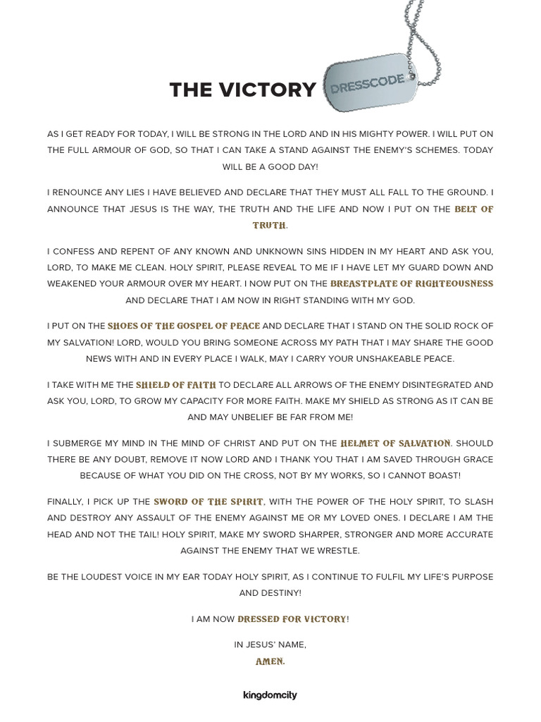 A4 The Victory Dresscode Poster | PDF