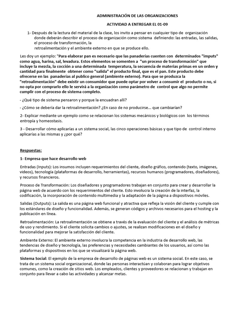 Gestión de Organizaciones: Tareas y Ejemplos | PDF | Desarrollo Ágil de Software | Business