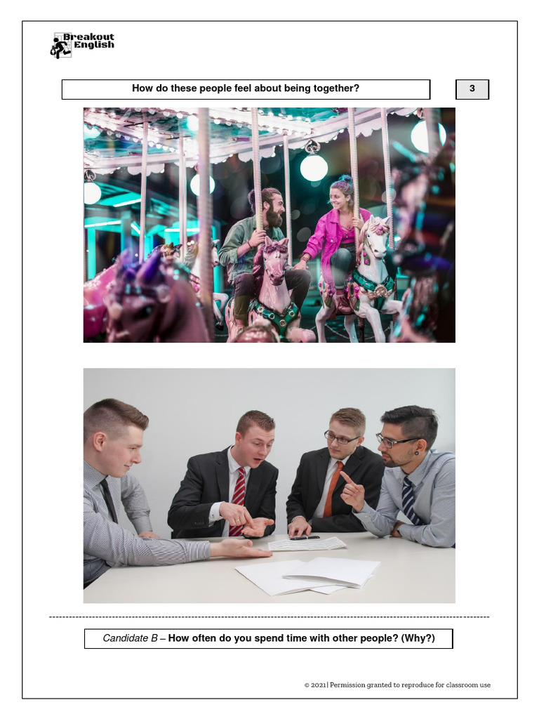 Speaking Pictures First Certificate Part 2 | PDF