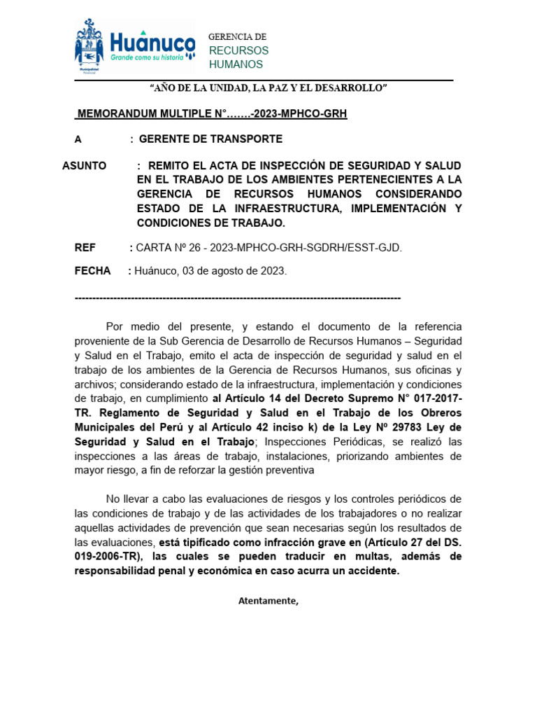 Memorando Multiple | PDF