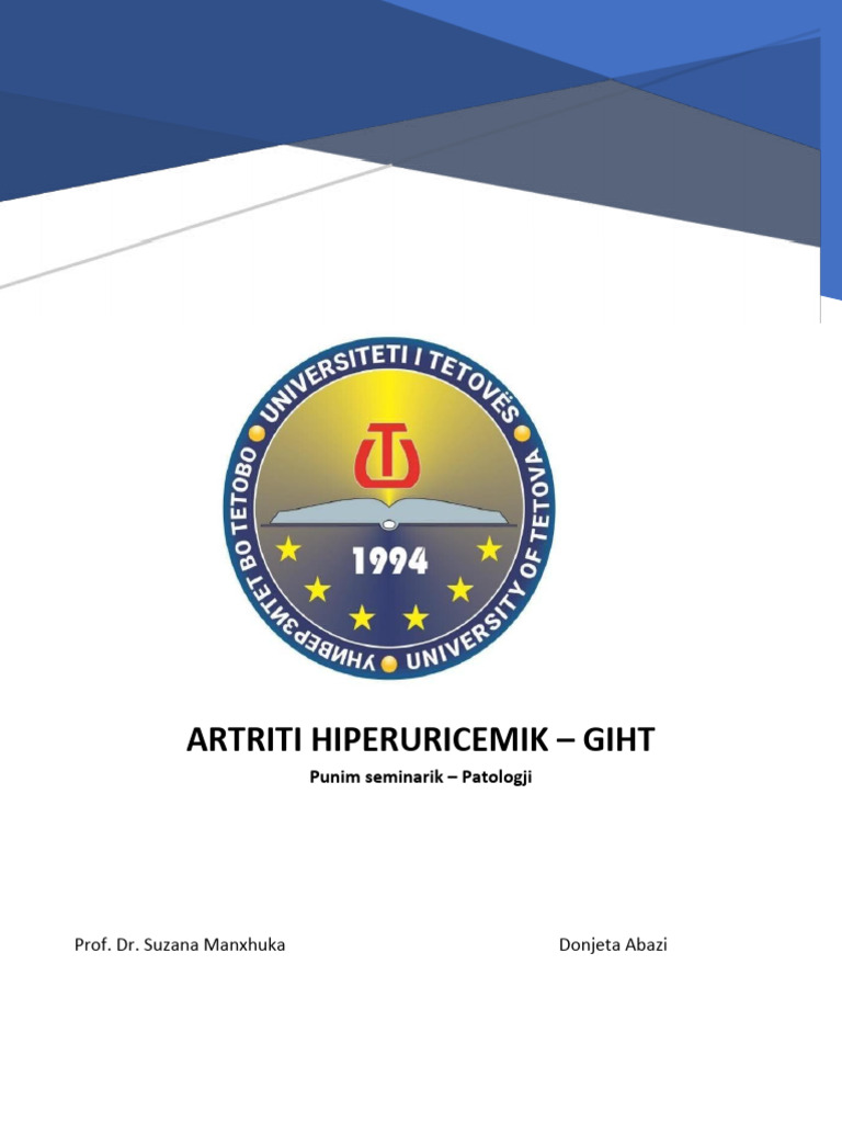 ARTRITI HIPERURICEMIK (Semundja Giht) | PDF