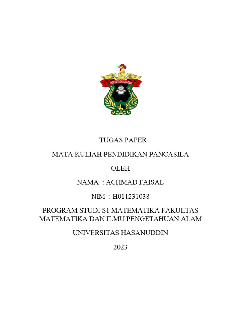 Tgs 2 Pend. Pancasila | PDF