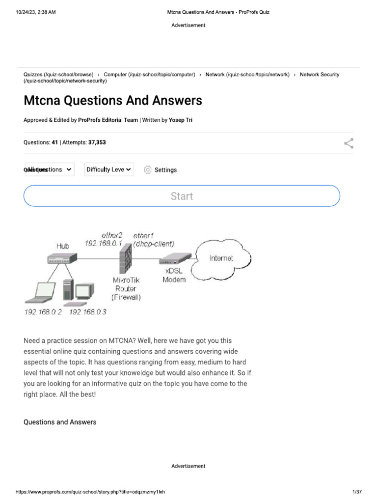MTCNA Question and Answer | PDF