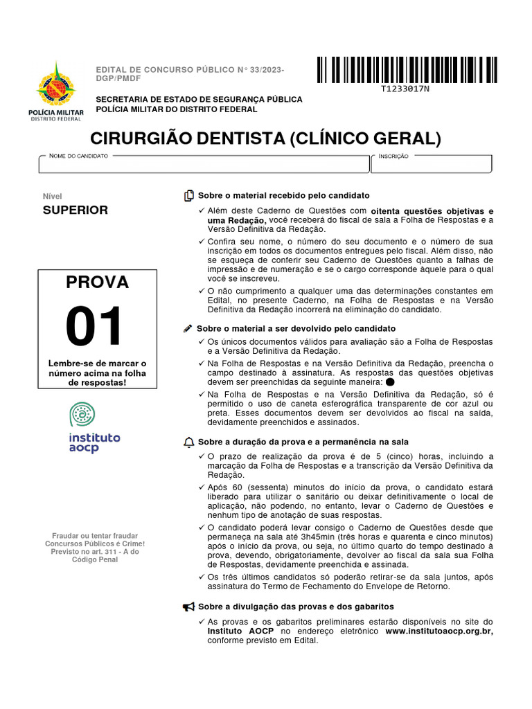 Prova 1 CD Aocp | PDF