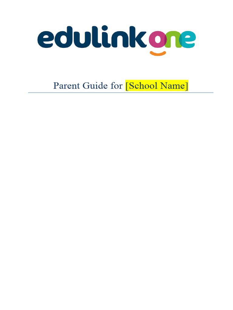 Edulink One Parent Guide V2.0.Doc 3 | PDF