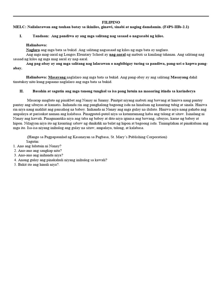 Activity w4 Fil and Math | PDF