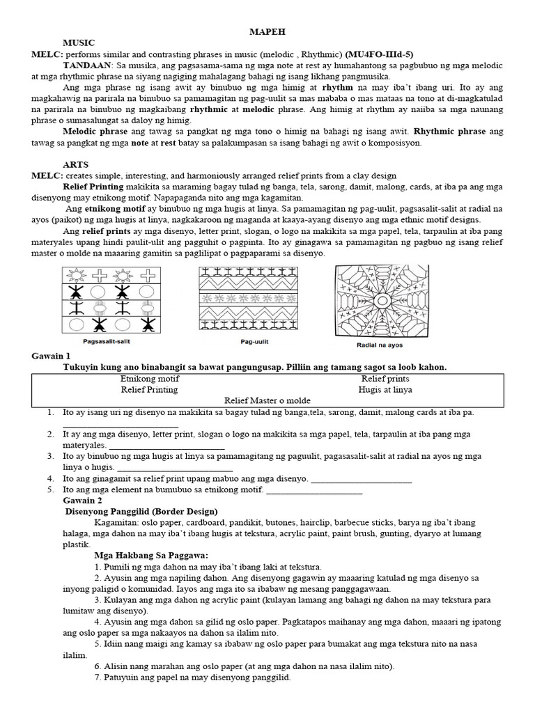 Activity w4 Mapeh | PDF