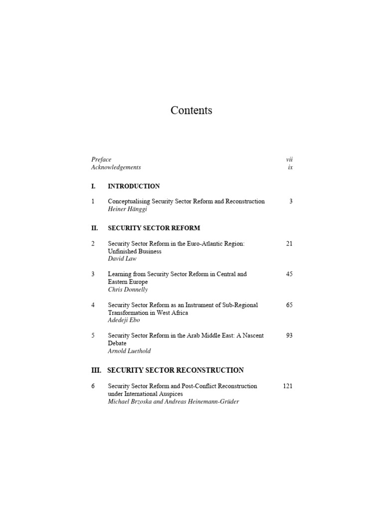 DCAF Bryden Reform and Reconstruction SSR | PDF | Governance | National ...