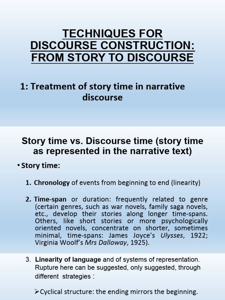 Techniques For Discourse Construction | PDF | Ellipsis | Narrative