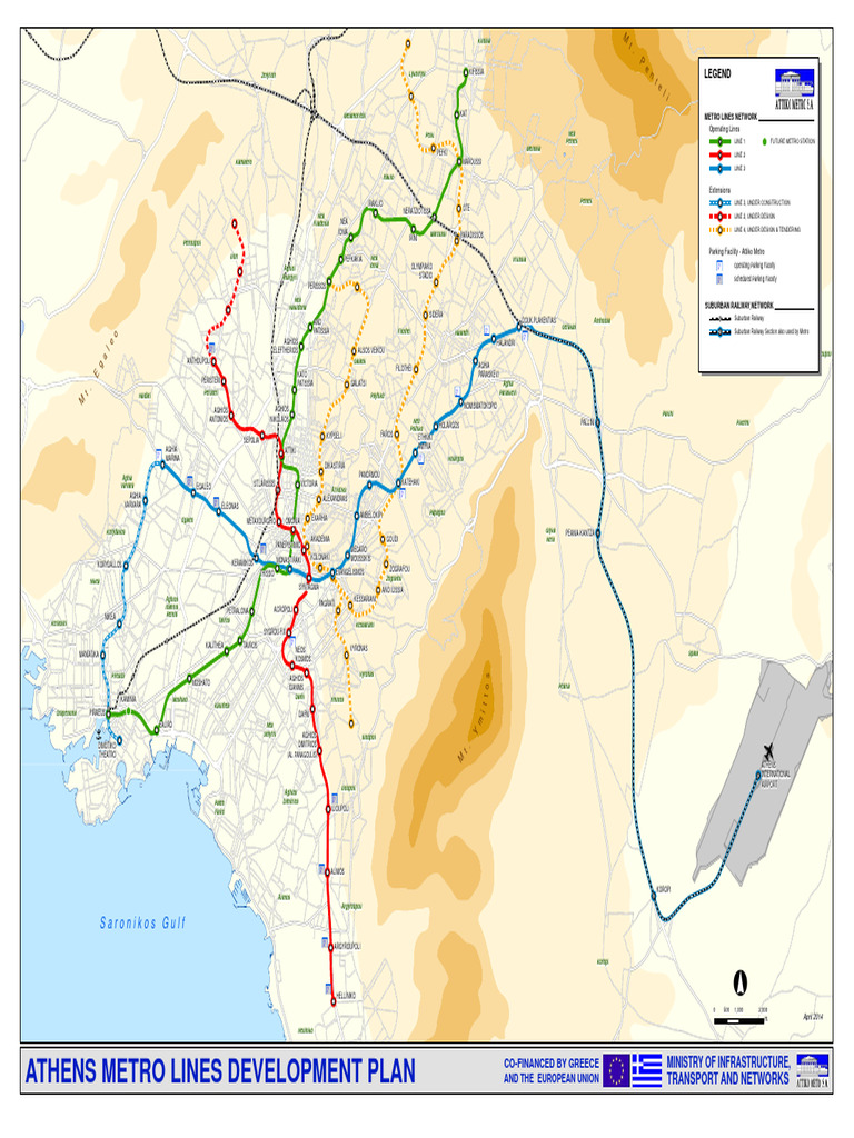 Athens Metro Expansion Plan | PDF | Athens | Passenger Rail Transport