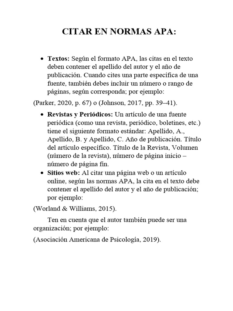 Citar en Normas Apa | PDF | Crecimiento personal y profesional