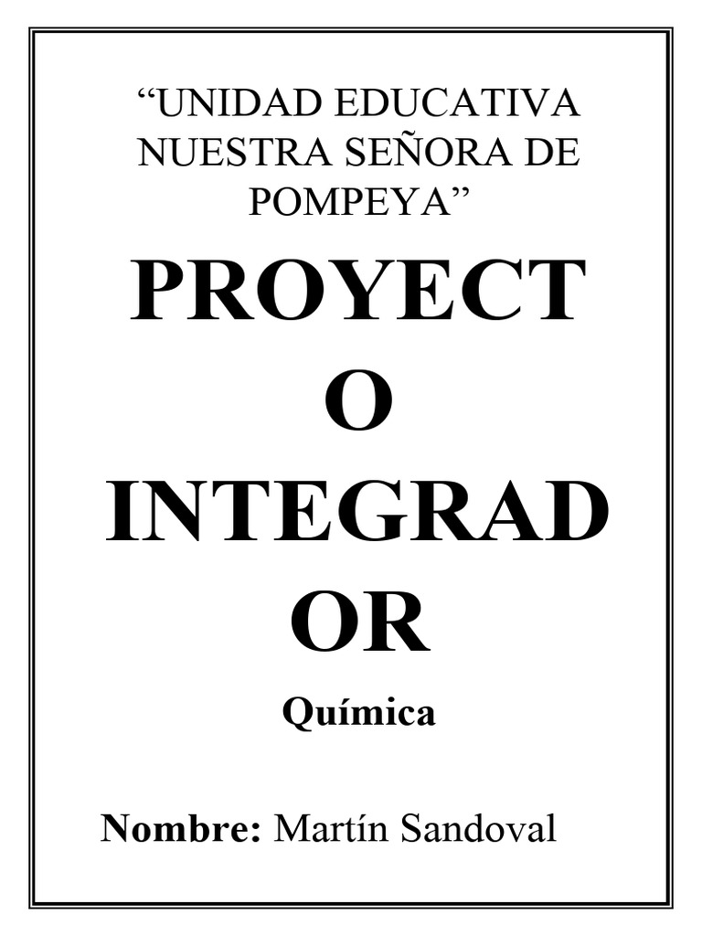 caratula proyecto integrador | PDF
