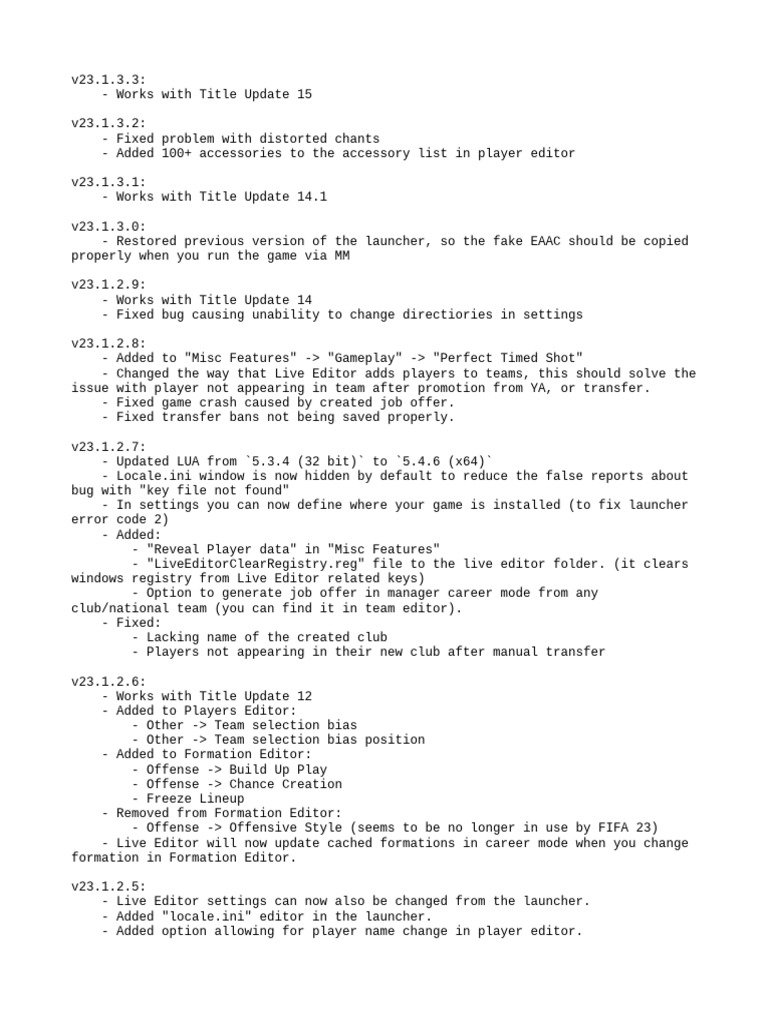 Change Log | PDF | Computer File | Windows Registry Change Log | PDF | Computer File | Windows Registry