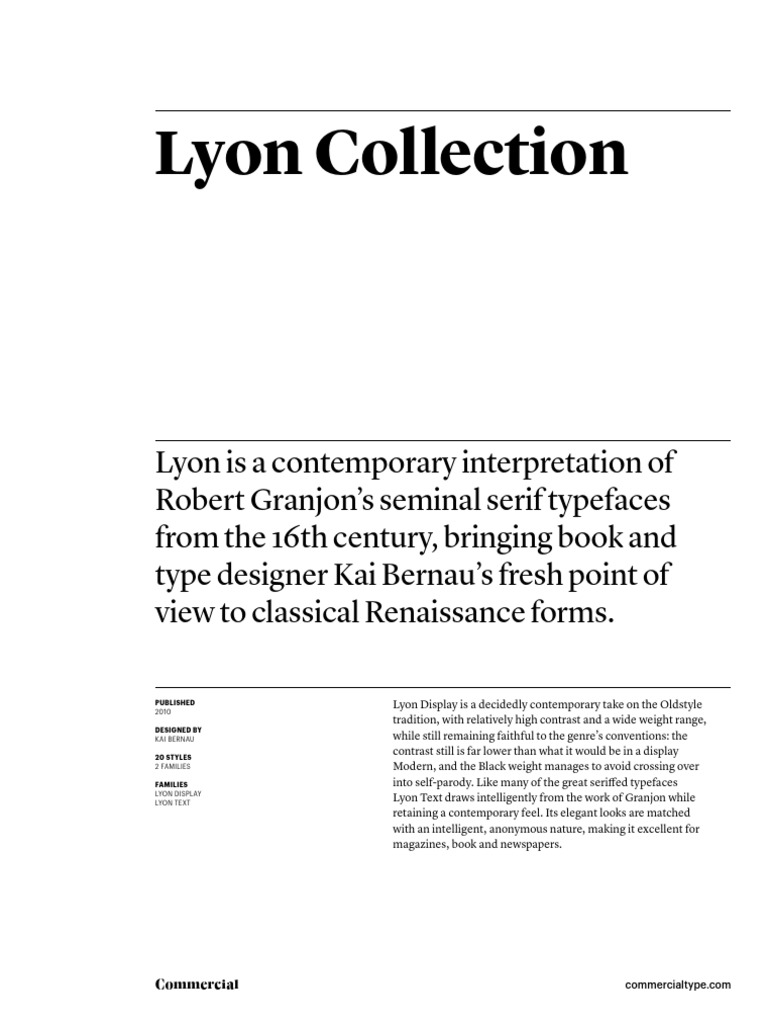Lyon Collection at Specimens | PDF | Serif | Situationist International