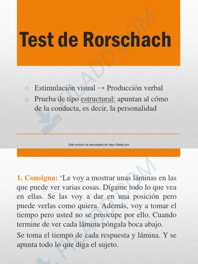Test de Rorschach | PDF