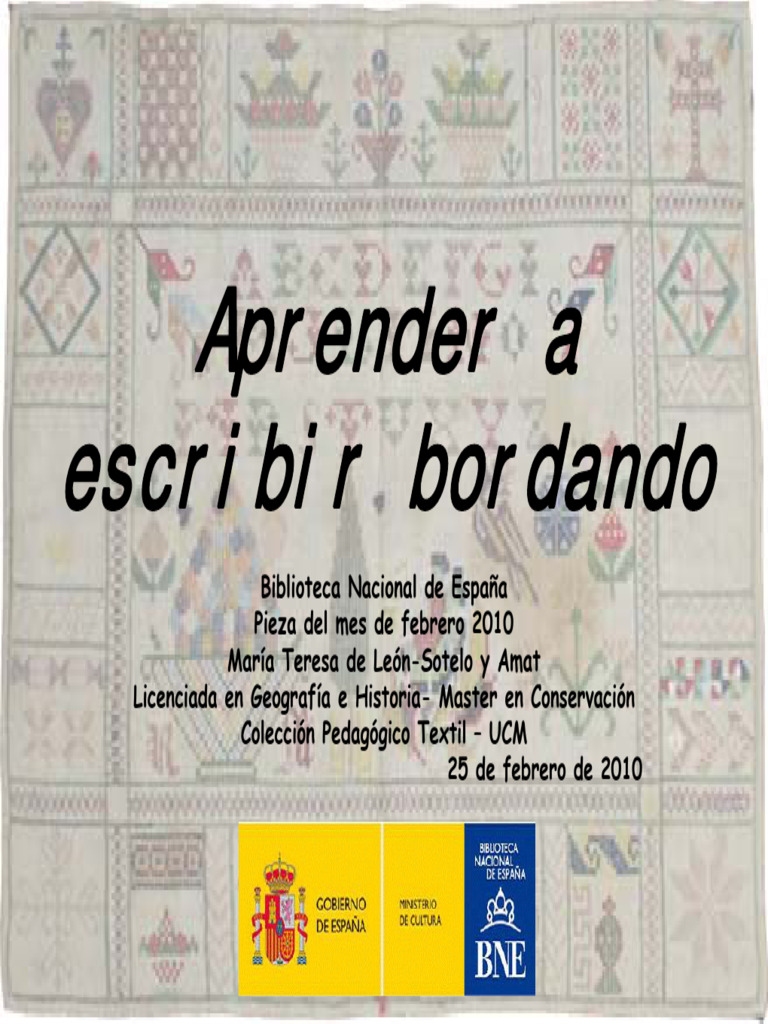 Conferencia Aprender A Escribir Bordando | PDF | Museo | Ropa