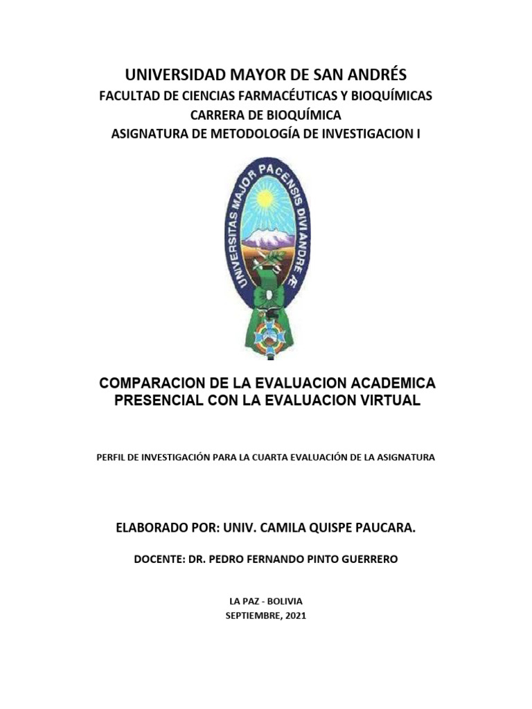 Modelo de Perfil de Investigacion CQP | PDF | Evaluación | Enseñando