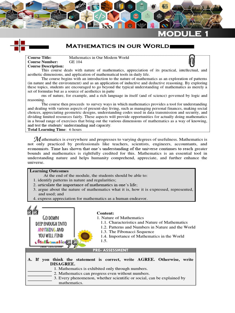 Ge 104 Module 1 | PDF