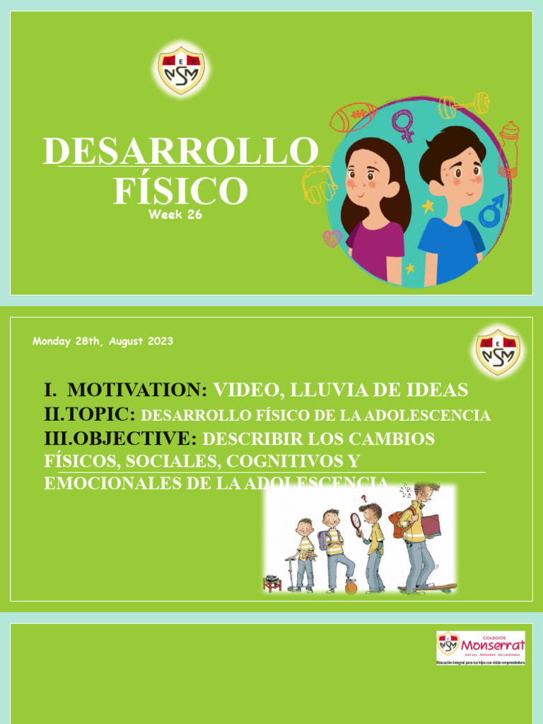 Desarrollo Fisico Sem26 Y27 | PDF | Pubertad | Adolescencia