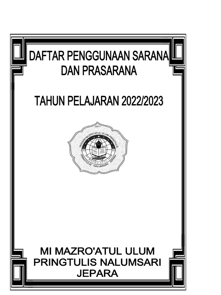Sarana Prasarana MI Mazro'atul Ulum | PDF
