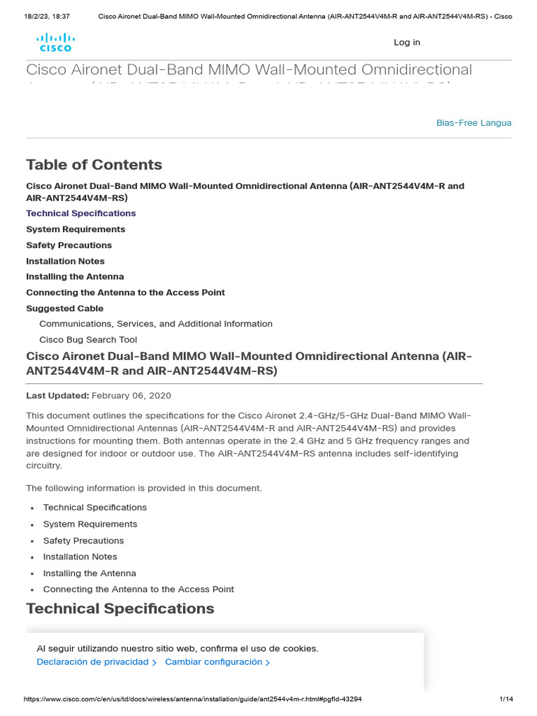 Datasheet Air Ant2544v4m R | PDF