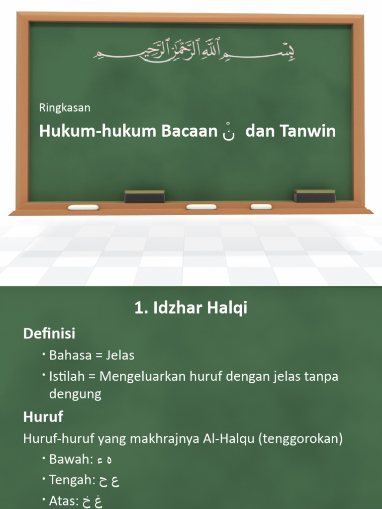 Hukum-hukum Bacaan Nun Sukun Dan Tanwin | PDF
