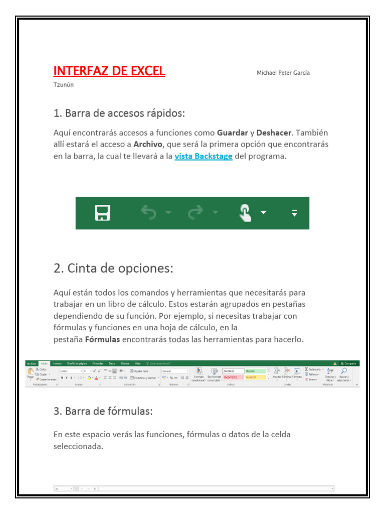 Interfaz de Excel | PDF