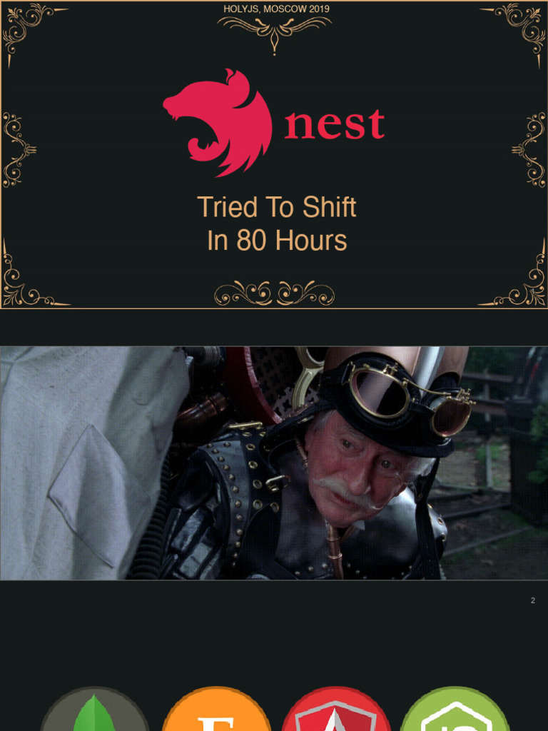 V2 Holyjs 2019 - Nestjs. Tried To Shift in 80 Hours | PDF