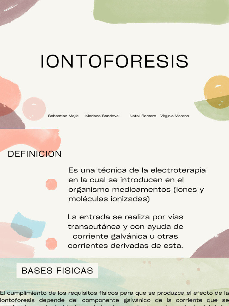 IONTOFORESIS | PDF | Medicamentos con receta | Electrodo
