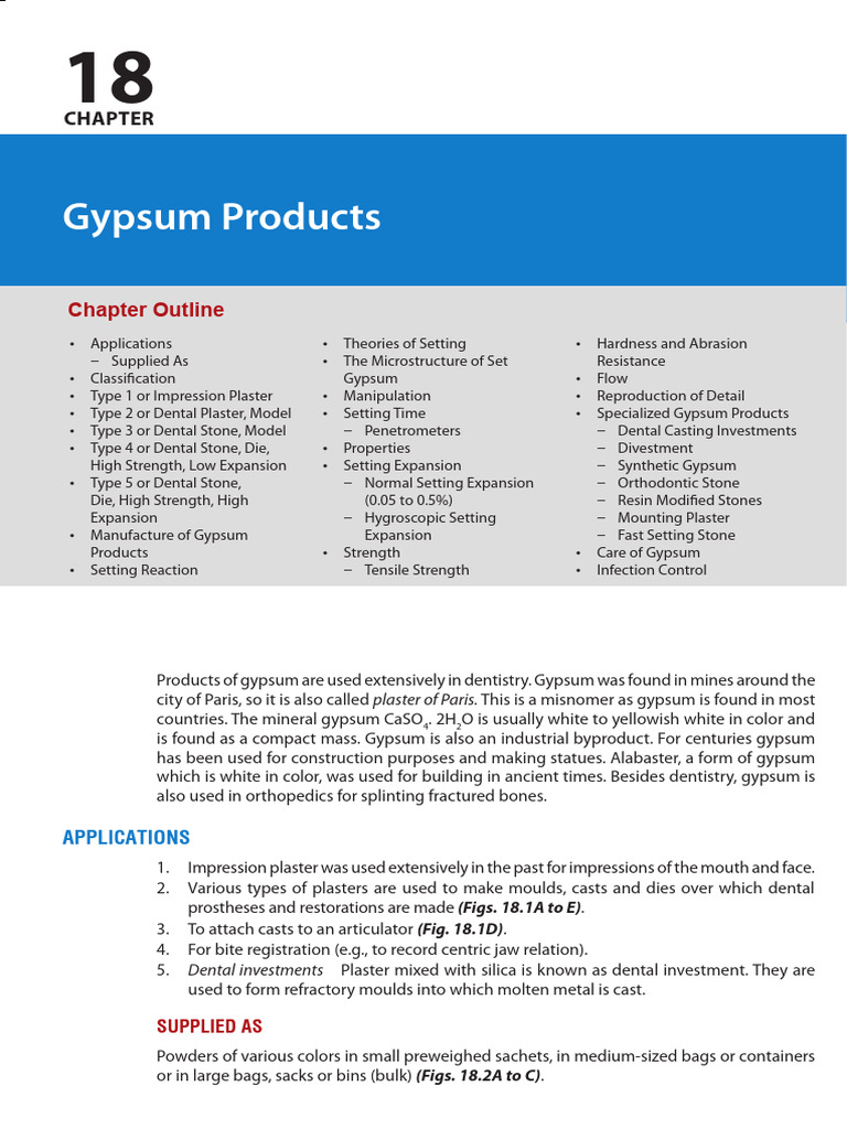 Manapallil 4ed Basic Dental Materials | PDF | Plaster | Gypsum