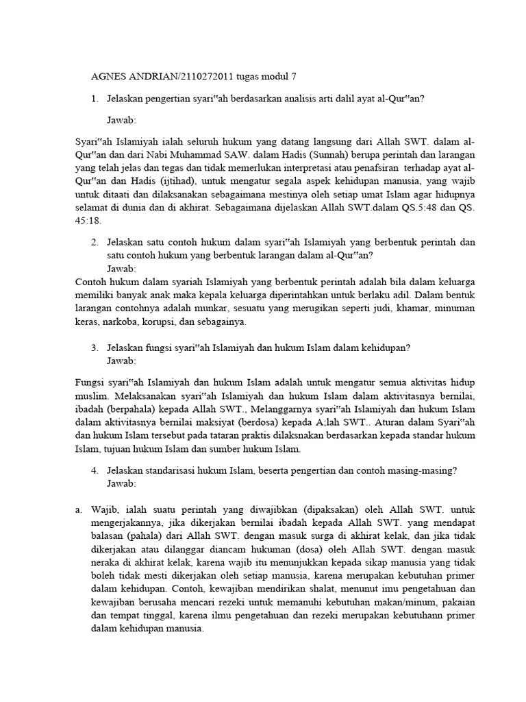 Agnes Andrian Modul 7 | PDF