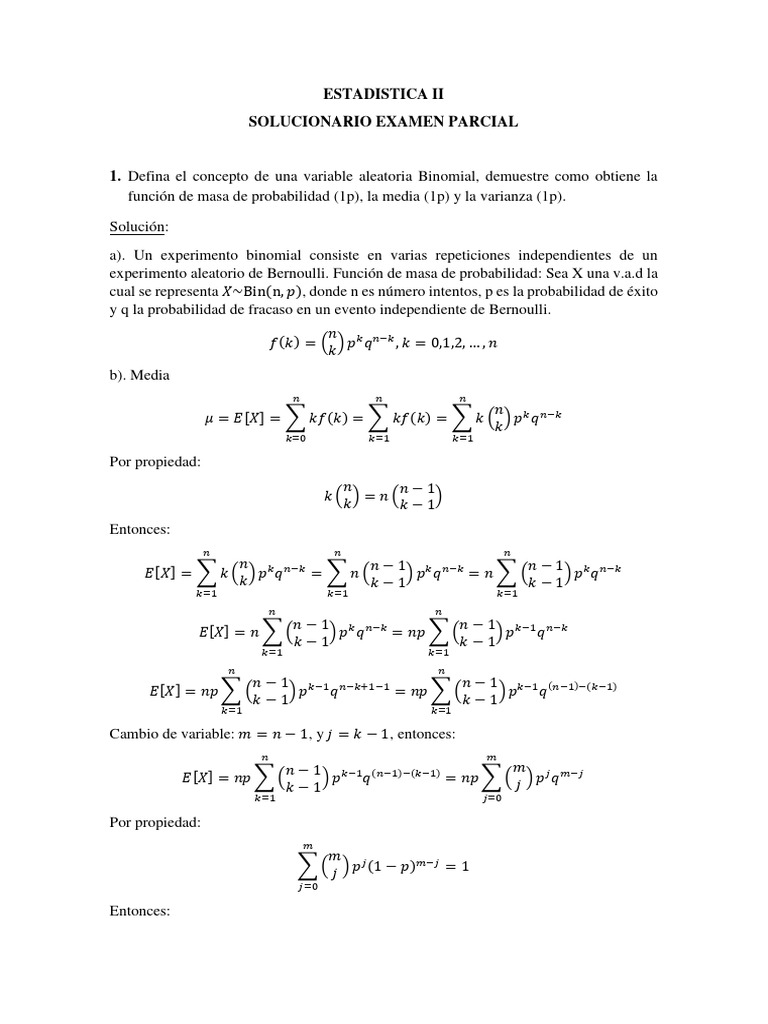 Solucionario Examen Parcial | PDF | Métodos y materiales de enseñanza