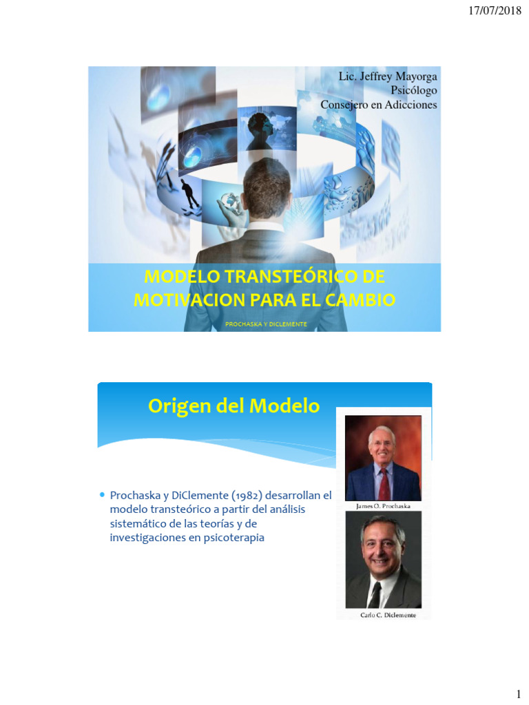 Modelo de Prochaska y DiClemente 2018 | PDF