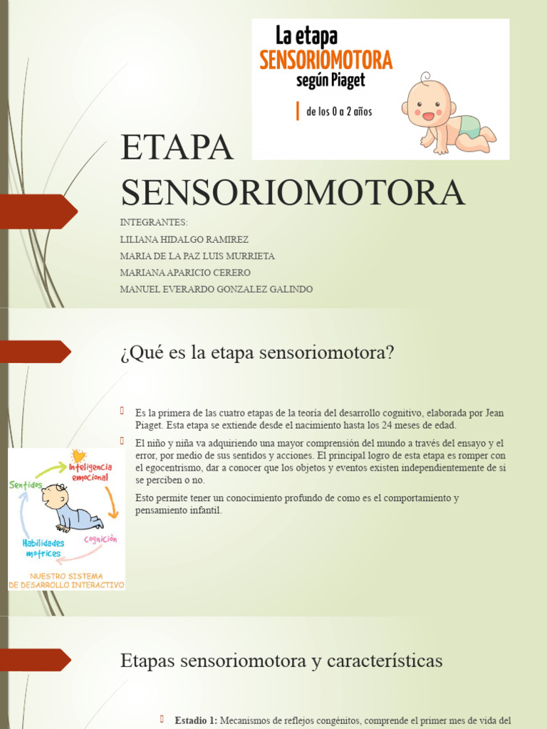 ETAPA SENSORIOMOTORA | PDF | Procesos mentales | Sicología