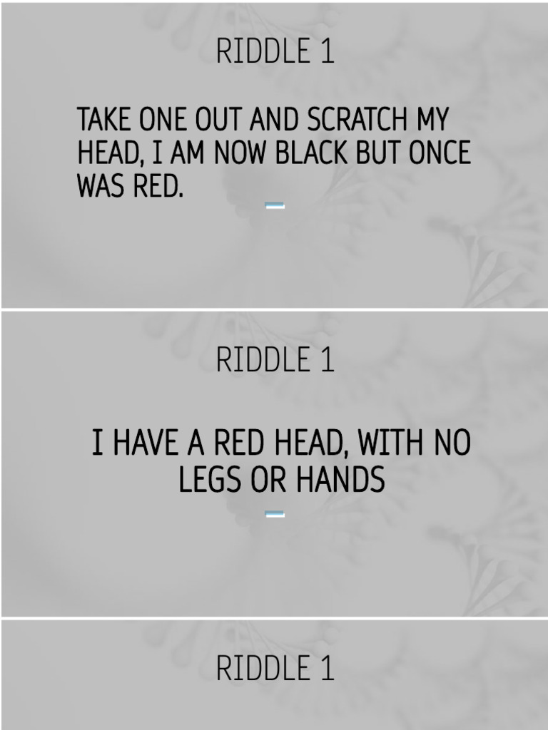 Riddle 3 | PDF