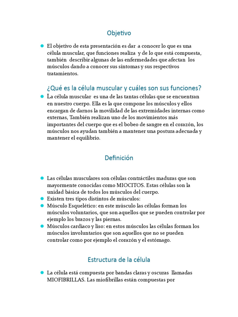 Célula Muscular | PDF
