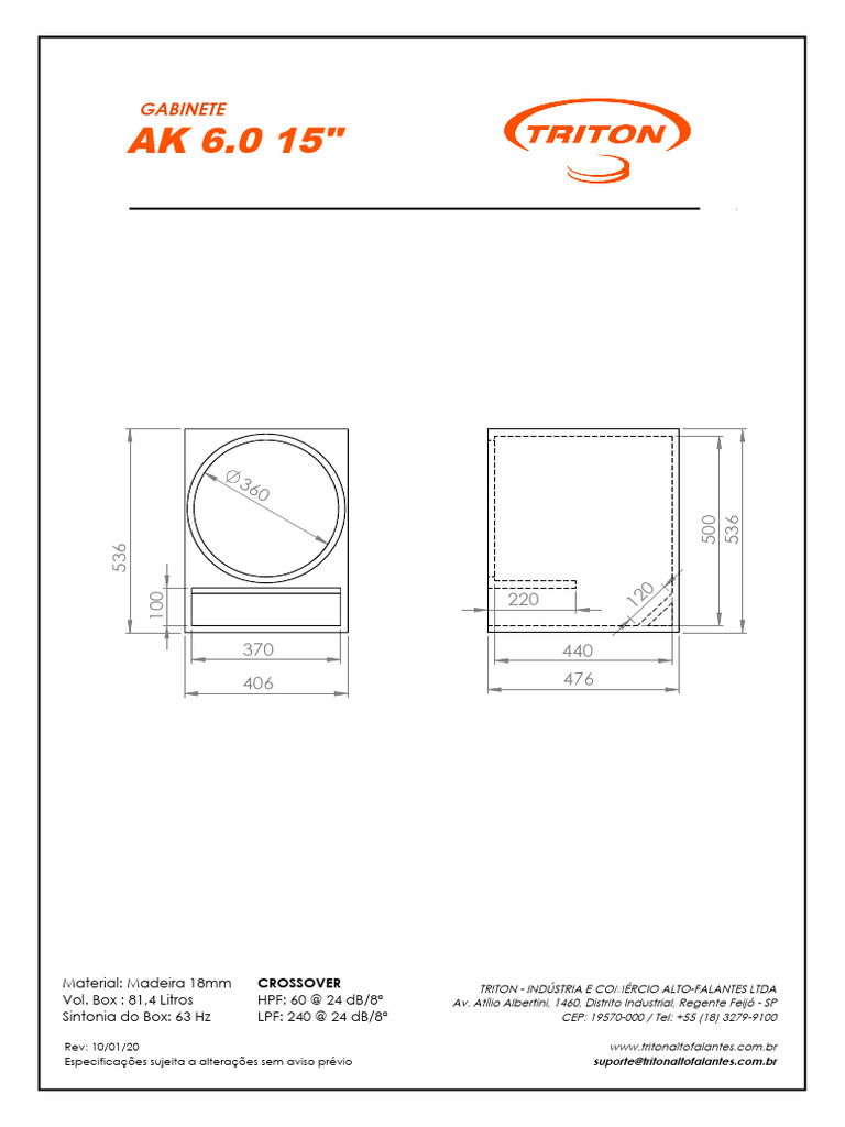 Gabinete Ak 6.0 15 Duto Retangular | PDF