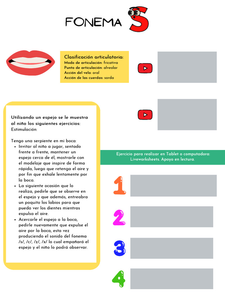 Fonema S, Inversas S | PDF
