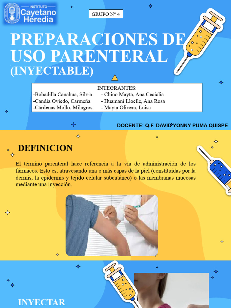 Via Parenteral Completa | PDF | Inyección (medicina) | Medicamentos con receta