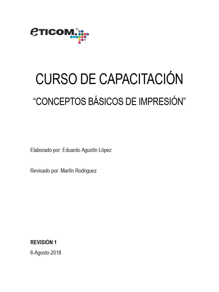 Conceptos Básicos de Impresión | PDF | Impresora (Computación) | Impresión