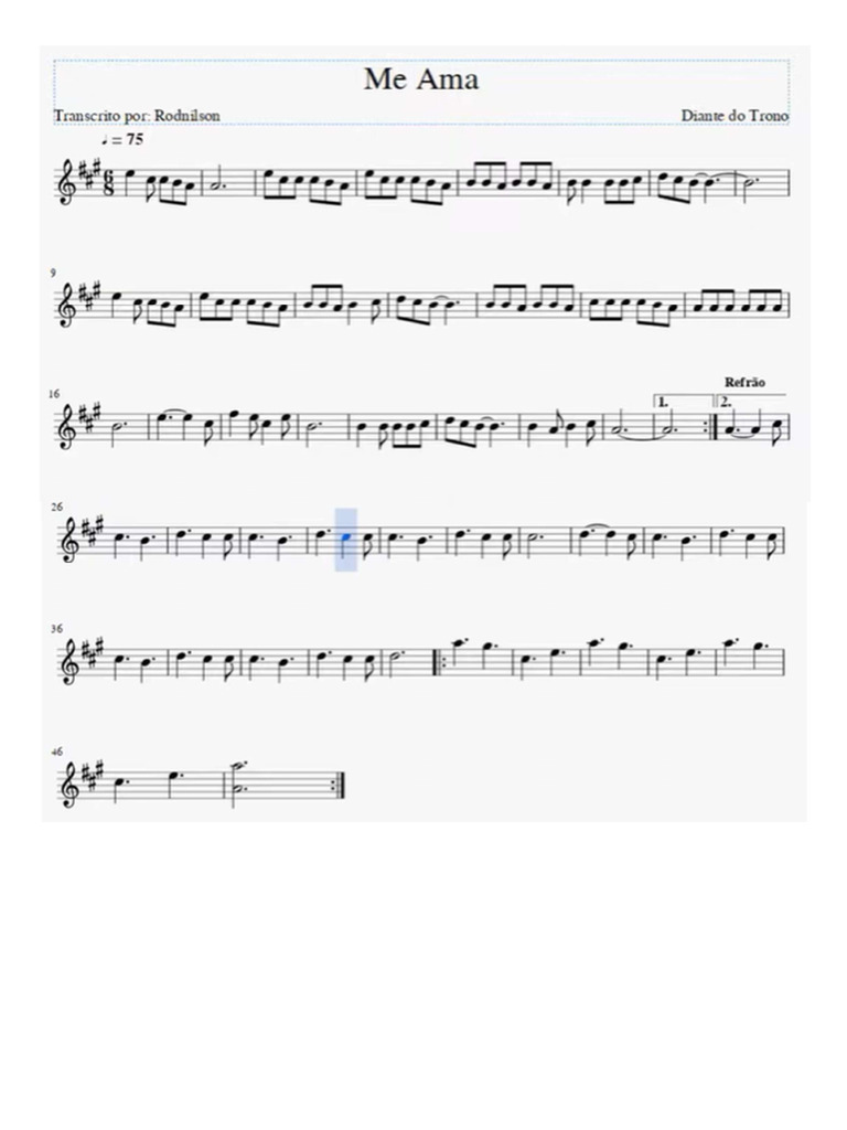 Partitura Me Ama | PDF