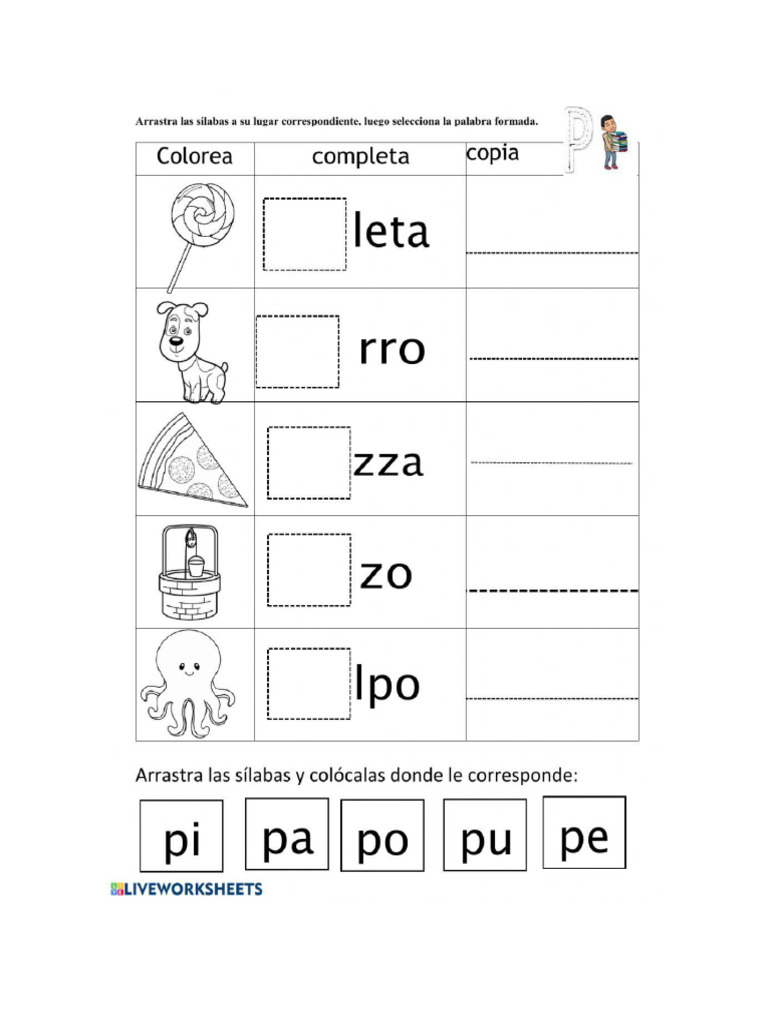 Actividades Letra P | PDF