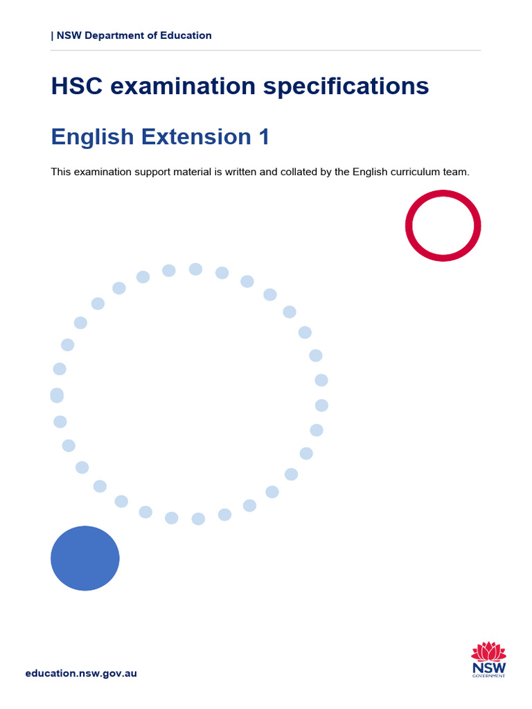 English Extension 1 s6 HSC Exam Specifications | PDF | Copyright