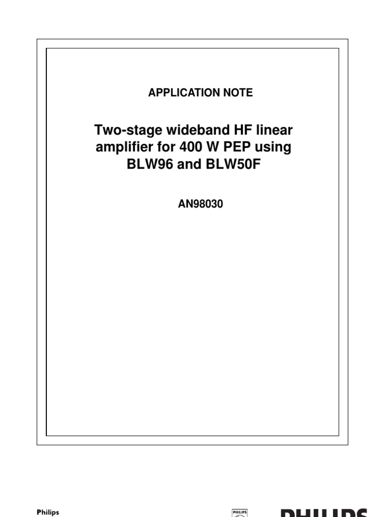 1998 - Two-Stage Wideband HF Linear | PDF | Amplifier | Electronic Circuits