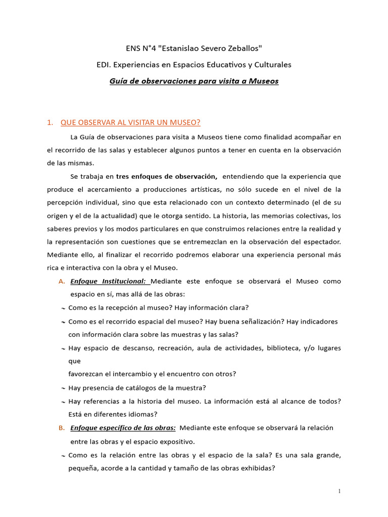 Guia para Visitar El Museo | PDF | Museo | Experiencia
