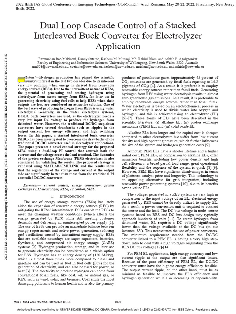 IEEE - Dual Loop Cascade Control of A Stacked Interleaved Buck ...