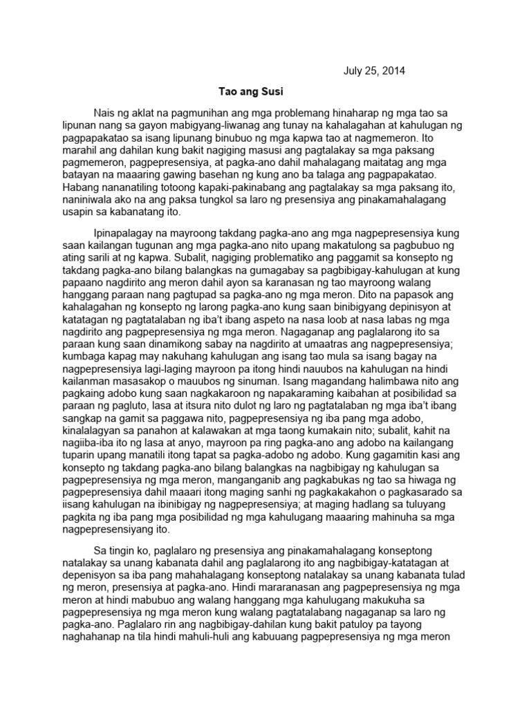 Philosophy Tao Ang Susi | PDF