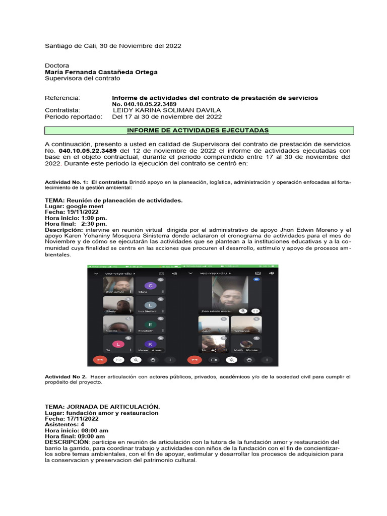 Informe de Actividad Leidy Karina Soliman Davila | PDF | Reciclaje | Entorno natural