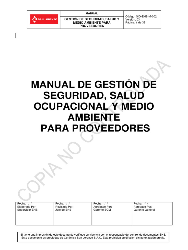 Gestión de Ssoma para Proveedores | PDF | Residuos | Business