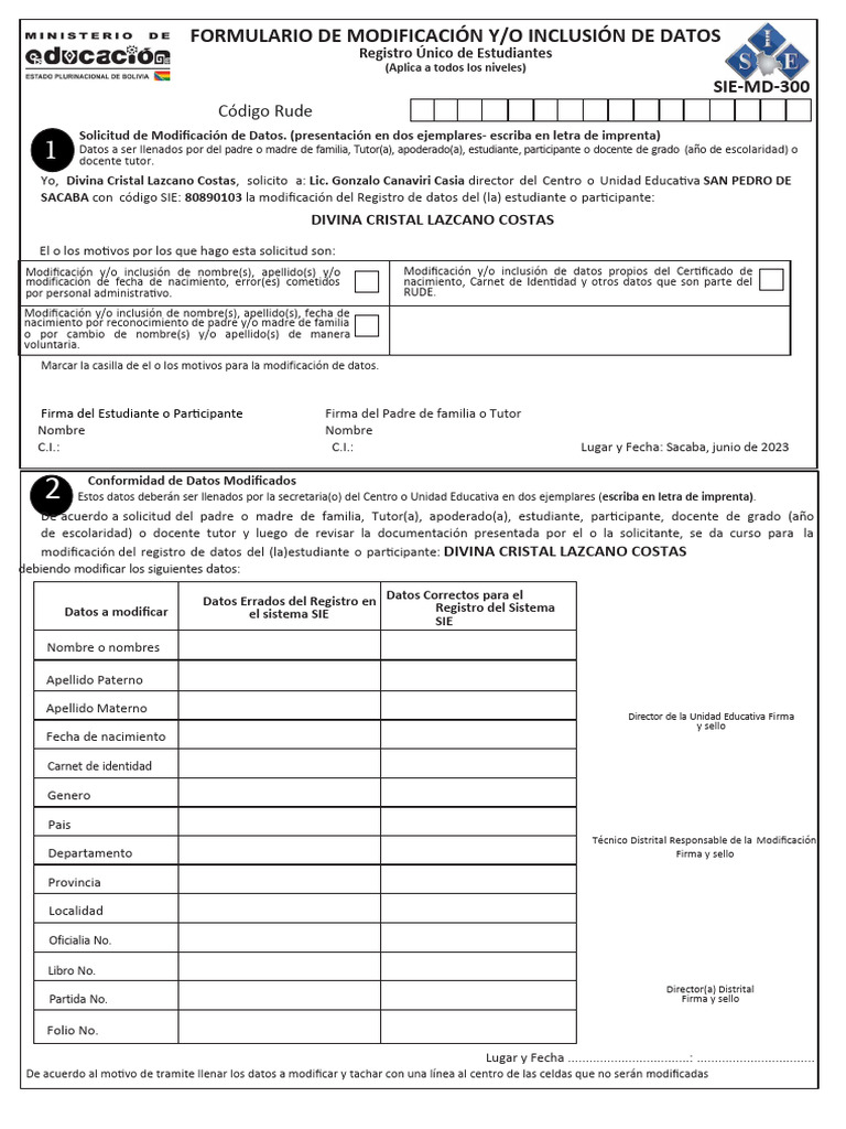 Formulario 300 | PDF
